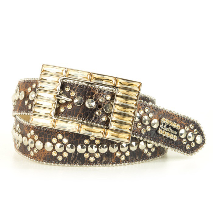 Diana bb Simon Swarovski Crystals Italian Leather Belts Made in USA ...